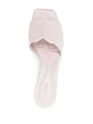 Alexander McQueen Seal-motif Leather Sandals - Pink