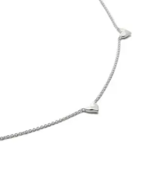 Monica Vinader Heart Station Sterling Necklace - Silver