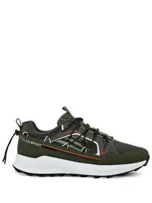 PLEIN SPORT Panelled Lace-up Sneakers - Green