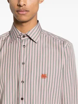 Etro Pegaso-embroidered Striped Shirt