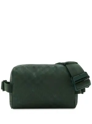 Burberry Check-jacquard Belt Bag - Green