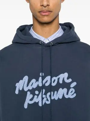 Maison Kitsuné Logo Patch Cotton Hoodie