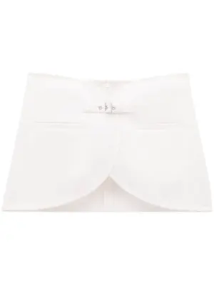 COURREGES Ellipse Buckled Miniskirt - White