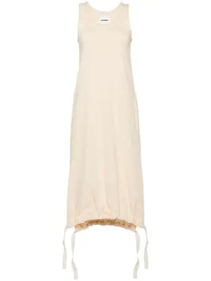 JIL SANDER Monogram-embroidery Jersey Maxi Dress