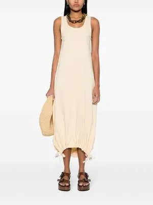 JIL SANDER Monogram-embroidery Jersey Maxi Dress