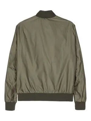MOORER Contrast-panel Suede Bomber Jacket