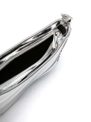 MUGLER Small Spiral Curve 01 Crossbody Bag - Silver