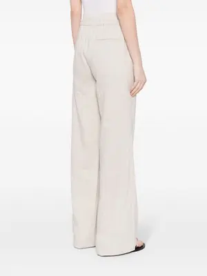 Lorena Antoniazzi Linen-blend Wide-leg Trousers - Neutrals