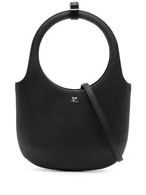 COURREGES Holy Leather Tote Bag - Black
