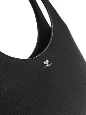 COURREGES Holy Leather Tote Bag - Black