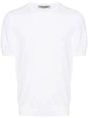 FILERIA Short-sleeve Knitted Jumper - White