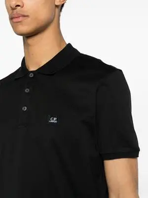 C.P. COMPANY Logo-appliqué Polo Shirt