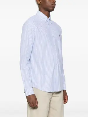 Polo Ralph Lauren Polo-pony-motif Striped Shirt - Blue