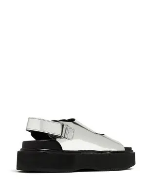 Simone Rocha Buckled Flatform Leather Sandals