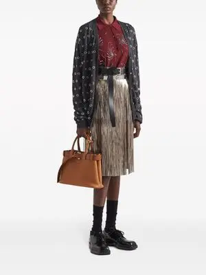 Prada Crystal-embellished Cashmere Polo Shirt