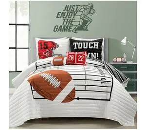 LUSH DECOR American Football Quilt-juvy-full/qu Een - One-color