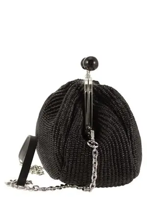 Max Mara Fortuna Pastry Bag Medium Raffia Effect