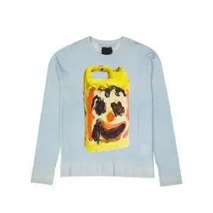 Givenchy Wool And Silk Printed Sweater - Blue