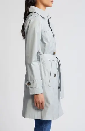 London Fog Water Repellent Belted Trench Coat