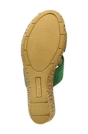 DAVID TATE Vibe Wedge Slide Sandal - Green