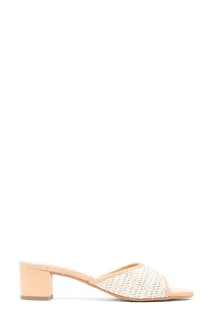 PATRICIA GREEN Sienna Raffia Slide Sandal - Beige