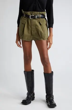 R13 Bubble Cotton Twill Cargo Shorts