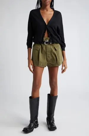 R13 Bubble Cotton Twill Cargo Shorts