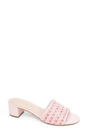 PATRICIA GREEN Harper Raffia Slide Sandal - Blush Pink