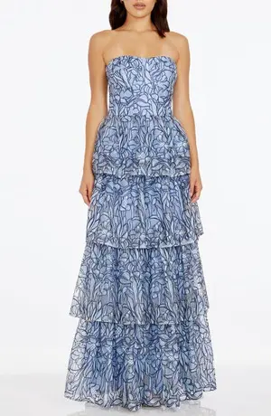 Dress The Population Tiered Evening Dresses