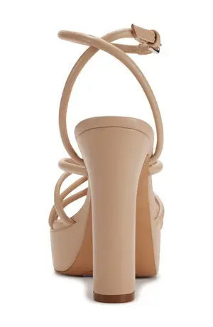 Dkny Ankle Strap Platform Sandal - Light Taupe