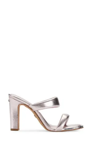 Dkny Metallic Strappy Sandals - Dusty Rose