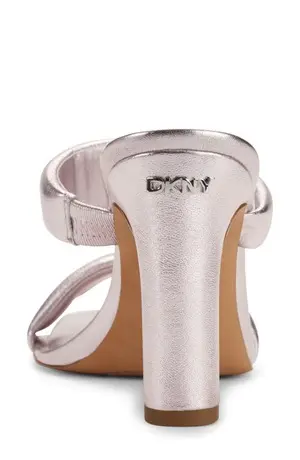 Dkny Metallic Strappy Sandals - Dusty Rose