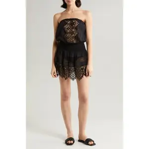 Ramy Brook Maddison Strapless Cover-up Minidress - Black