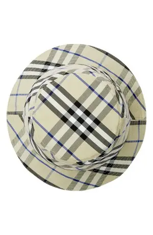 Burberry Ekd Check Twill Bucket Hat - Lichen