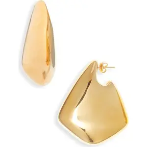 Bottega Veneta Small Vahuo Fin Earrings - 8120 Yellow Gold