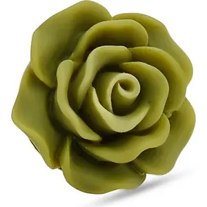 CLIFTON WILSON Floral Lapel Pin - Olive