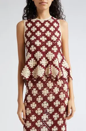 Ulla Johnson Crochet Sleeveless Sweater