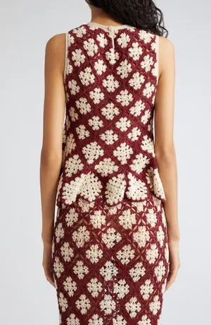 Ulla Johnson Crochet Sleeveless Sweater