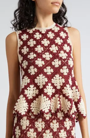 Ulla Johnson Crochet Sleeveless Sweater