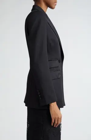 Dolce & Gabbana Double Breasted Wool Blend Tuxedo Jacket