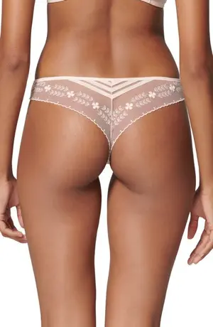 Simone Perele Marthe Embroidered Mesh Tanga