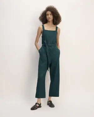 Everlane Linen Side-button Jumpsuit - Dark Sea