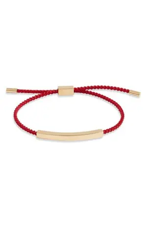 CLIFTON WILSON CLIFTON WILSON Braided Slider Bracelet Red
