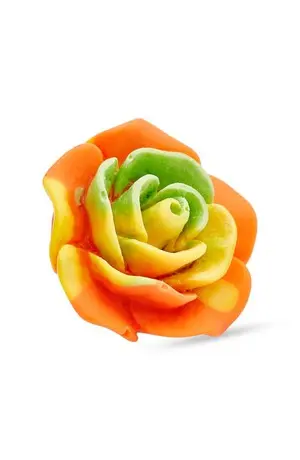 CLIFTON WILSON Floral Lapel Pin - Orange