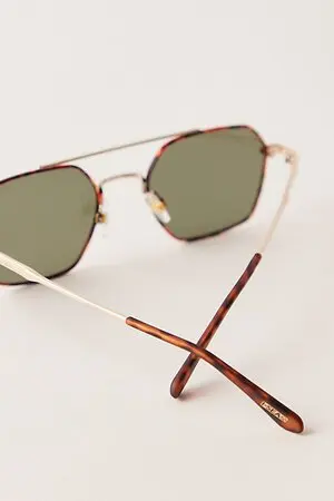 Free People Sara Polarized Sunglasses - Tort/green