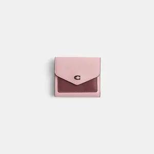 COACH Restored Wyn Small Wallet In Colorblock - Pewter/carnation Multi