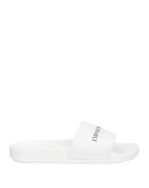 Emporio Armani Leather Pool Slides