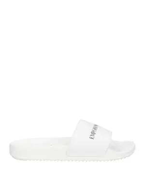 Emporio Armani Leather Pool Slides