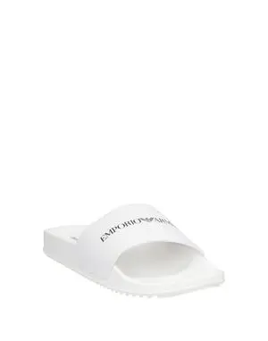 Emporio Armani Leather Pool Slides