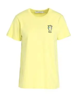 Maison Kitsuné Embellished Cotton T-shirt - Yellow